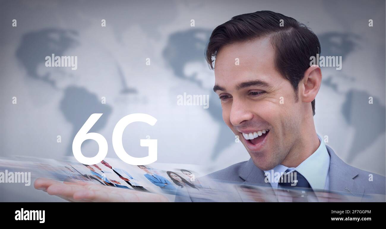 Animation 6g technology futuristic interface hi-res stock photography ...