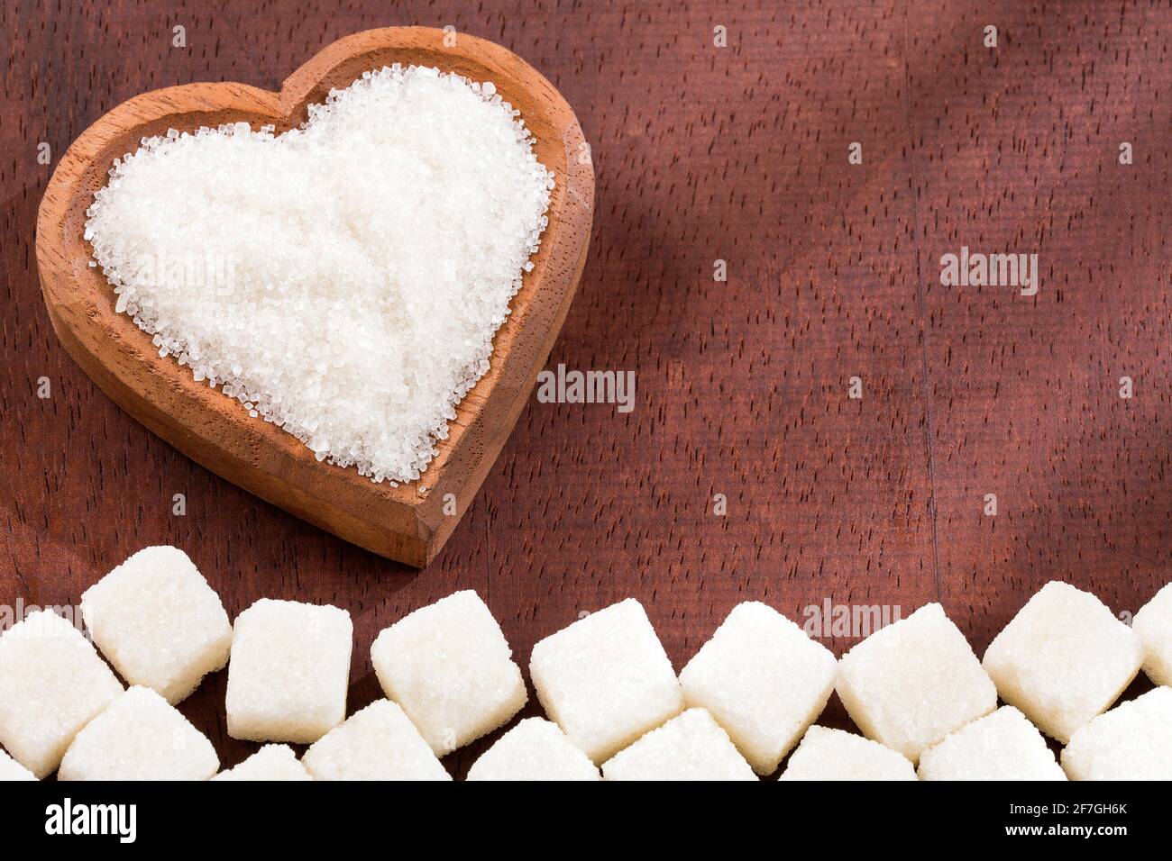 White granulated sugar and refined sugar Stock Photo - Alamy