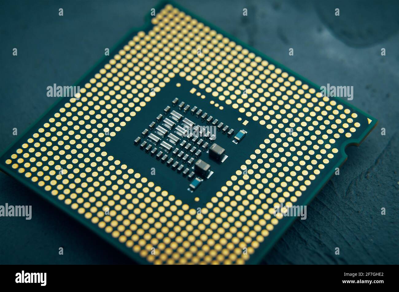 Technology innovation concept close-up of CPU Chip Computer Processor ...