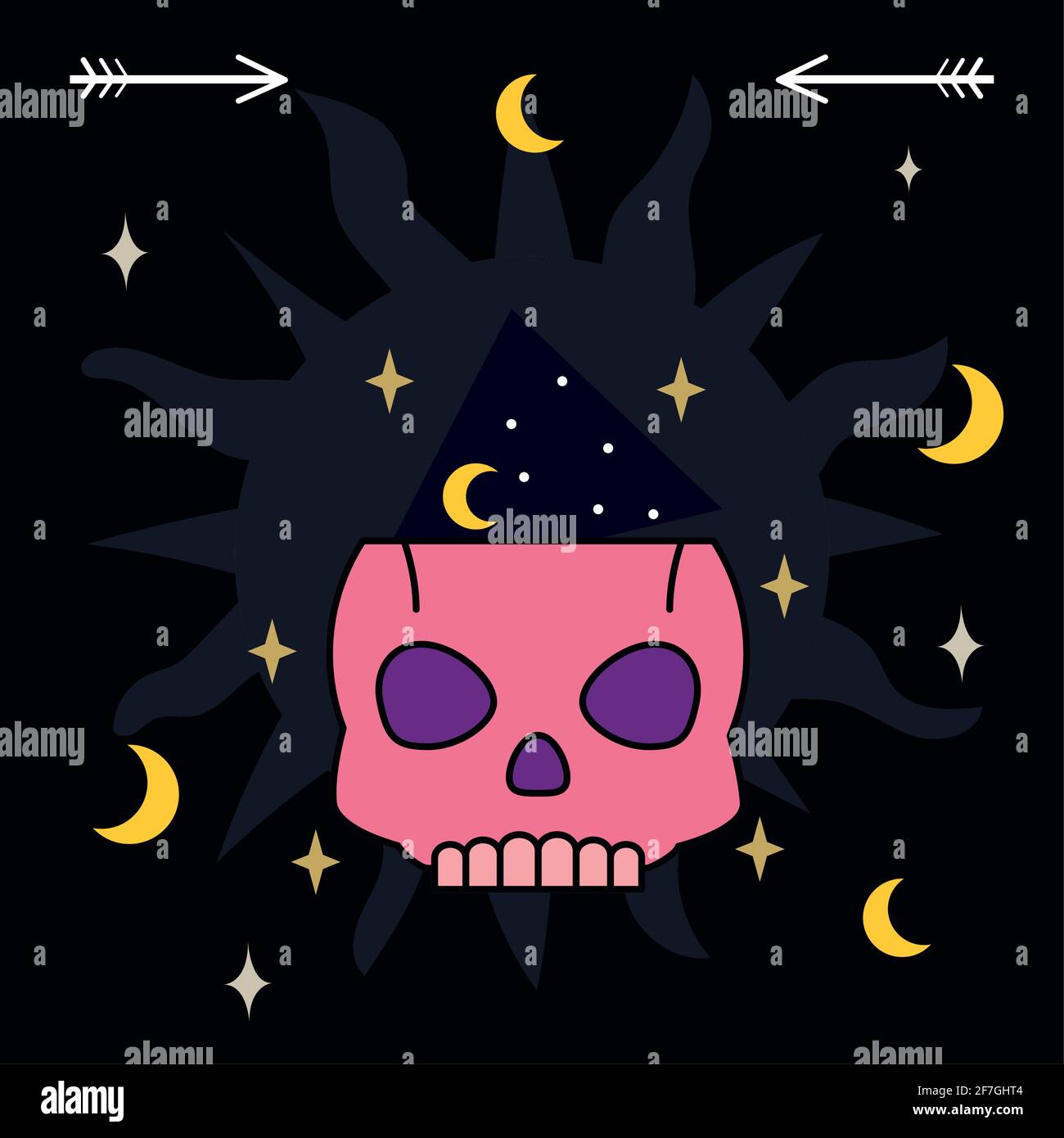 Skull amulet Stock Vector Images - Alamy