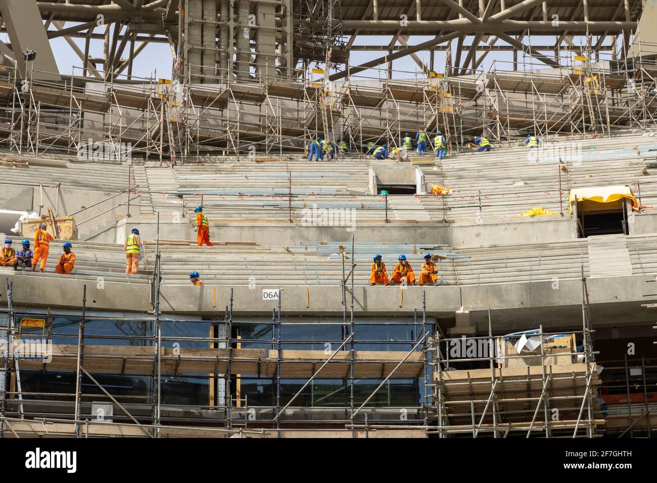 Lusail Stadium, Lusail, Qatar, April 5, 2022 - Building the The 80,000 ...