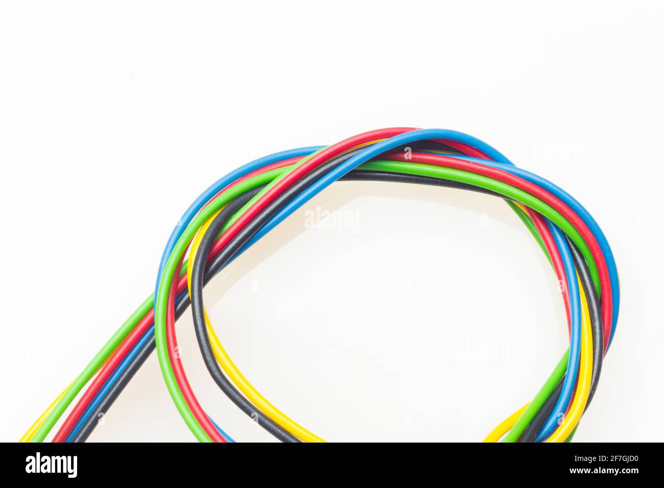 Colored wires, copper wires covered by colored plastic for electrical ...