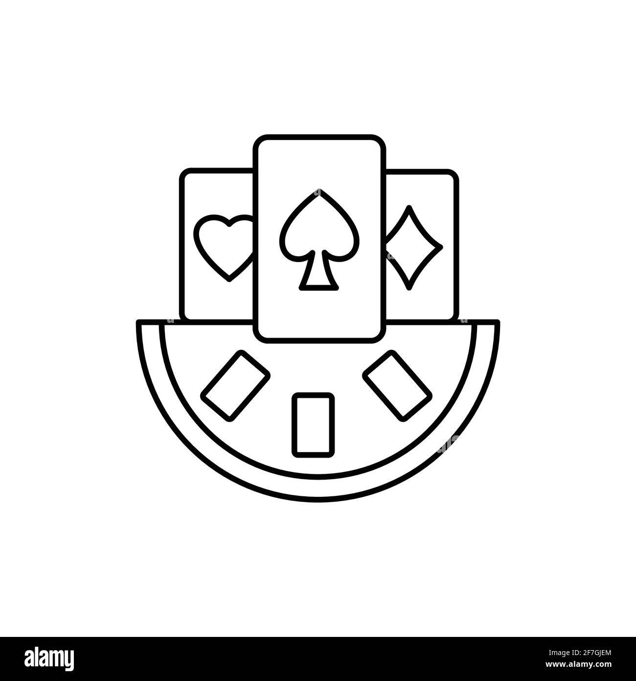 Poker olor line icon. Pictogram for web page, mobile app, promo. UI UX ...