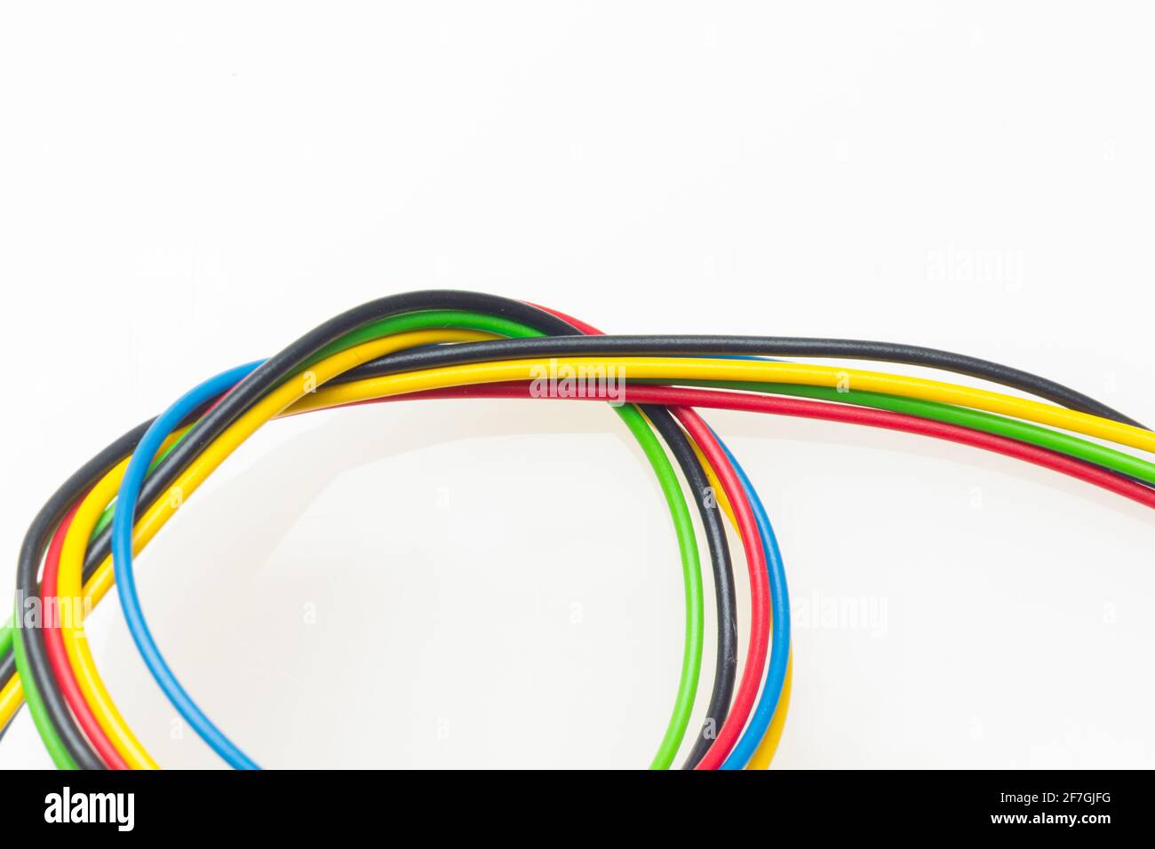 Colored wires, copper wires covered by colored plastic for electrical ...