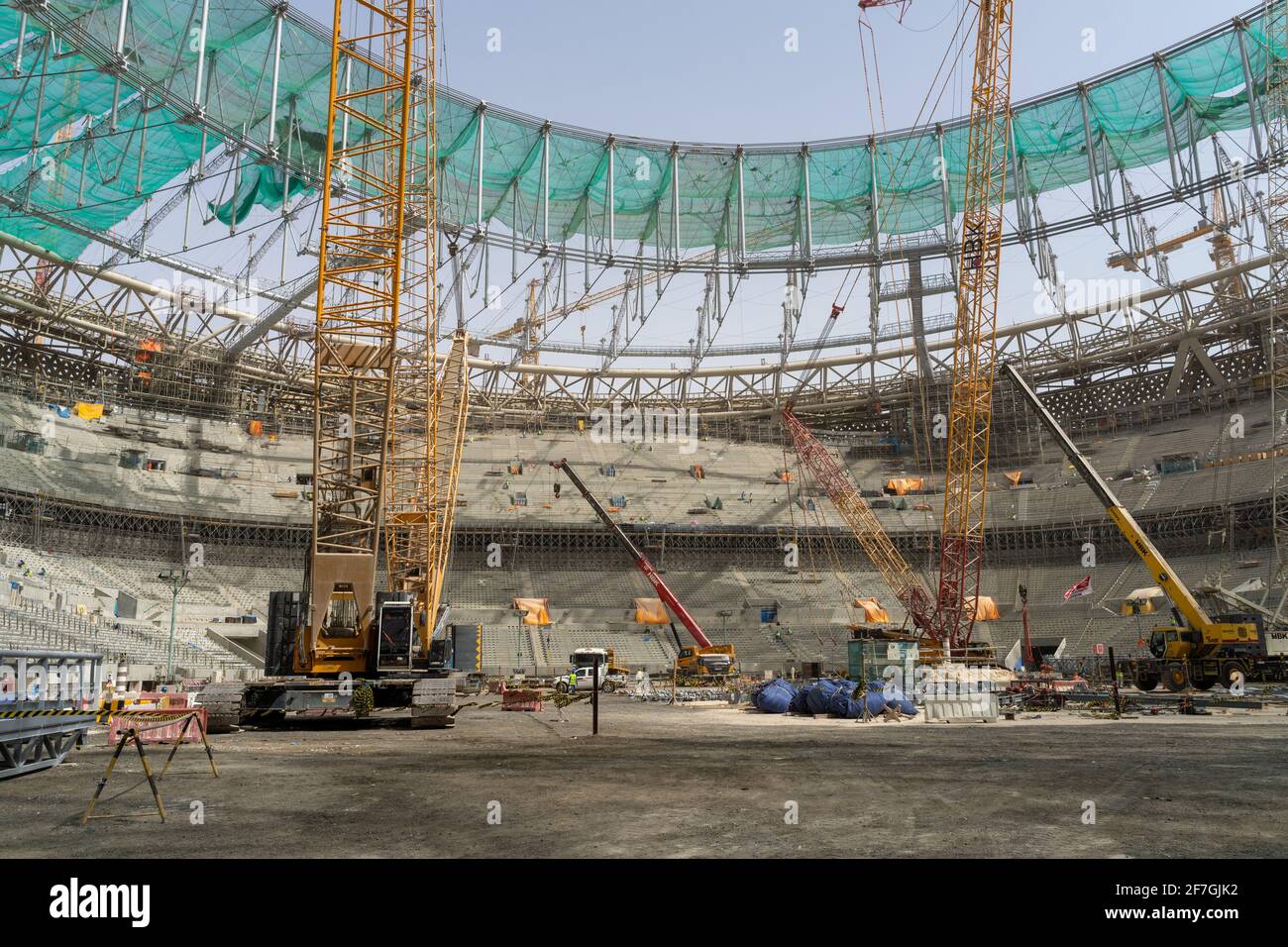 Lusail Stadium, Lusail, Qatar, April 5, 2022 - Building the The 80,000 ...