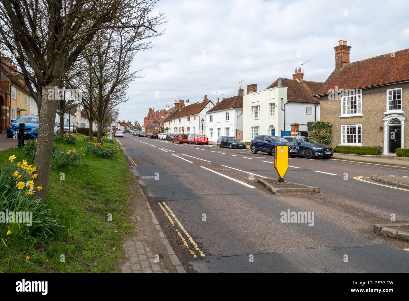 Odiham village in Hampshire, England, UK. View of the High Street ...