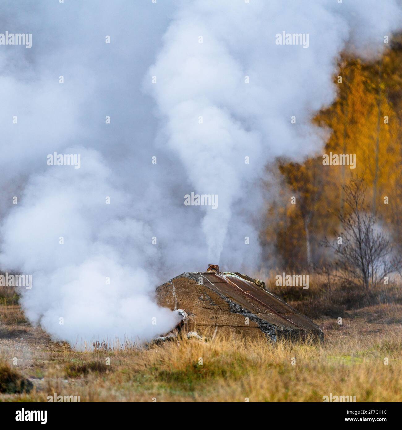 Geothermal Geysers Vents - Iceland Stock Photo - Alamy