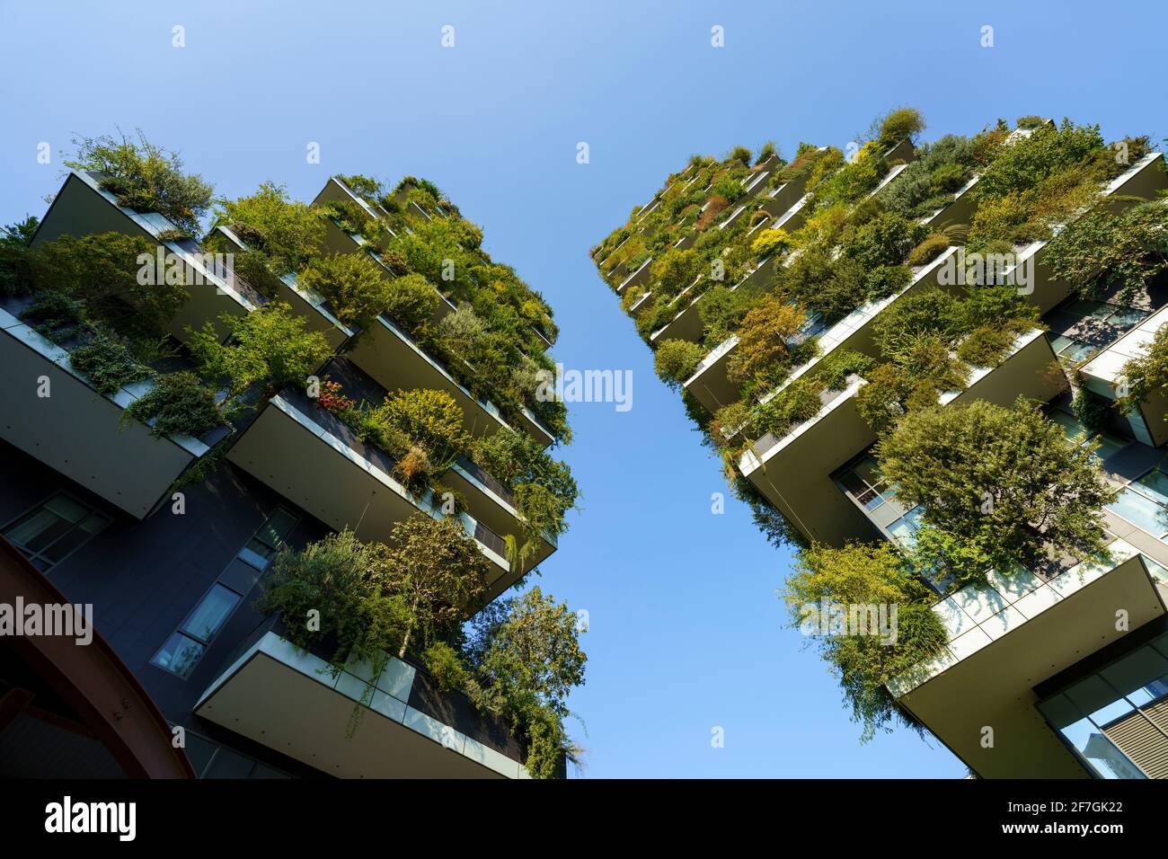 Milan, Lombardy, Italy: modern residential buildings known as Bosco ...