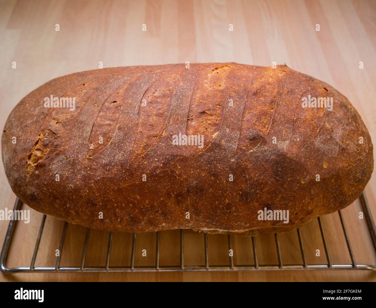 Traditional homemade bread with brown crispy crust Stock Photo - Alamy