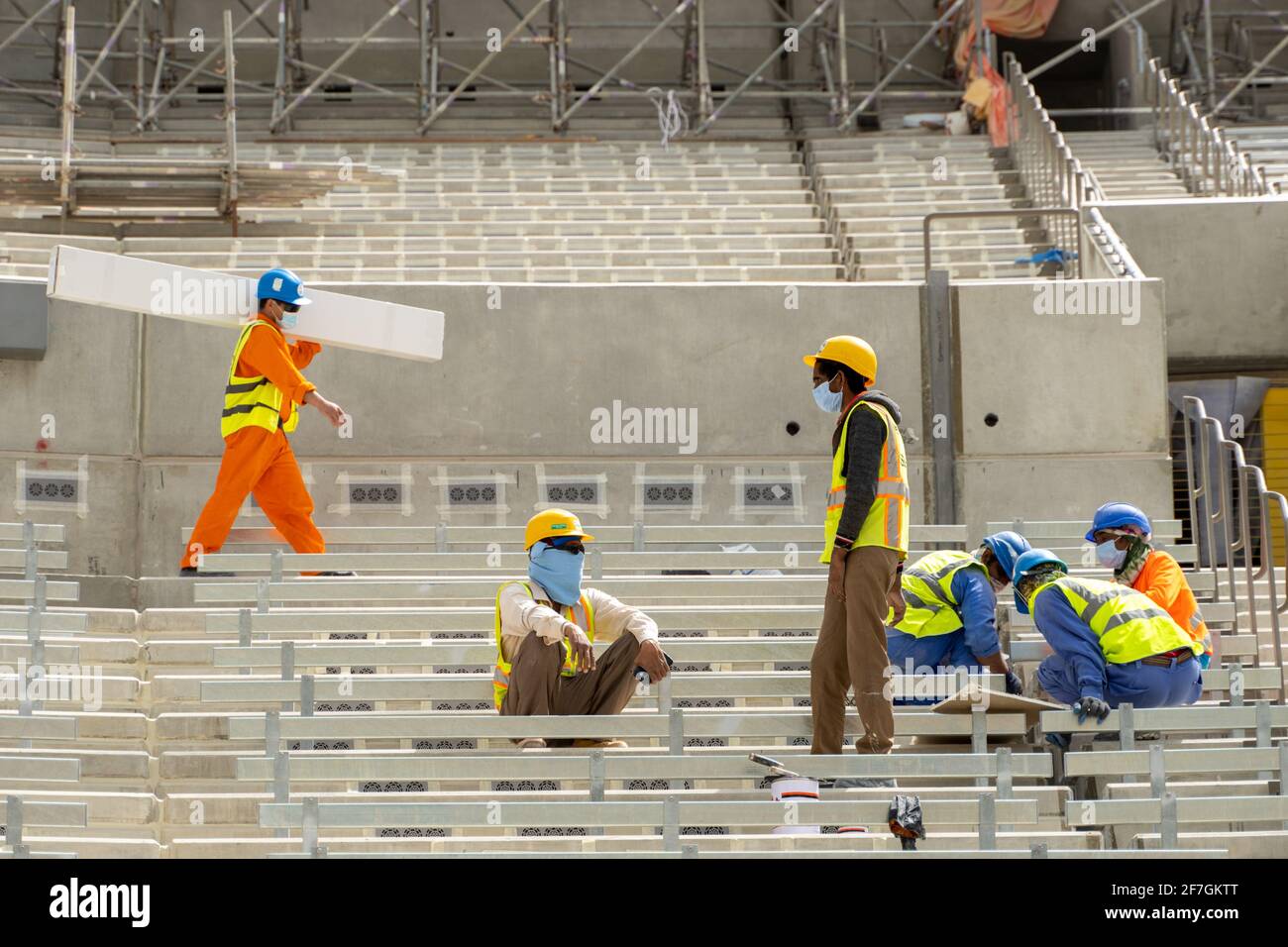 Lusail Stadium, Lusail, Qatar, April 5, 2022 - Building the The 80,000 ...