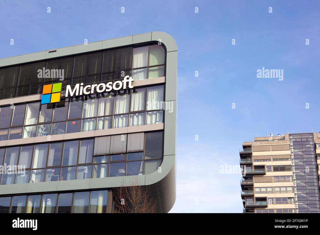 View of Microsoft building headquaters in Cologne, Germany Stock Photo ...