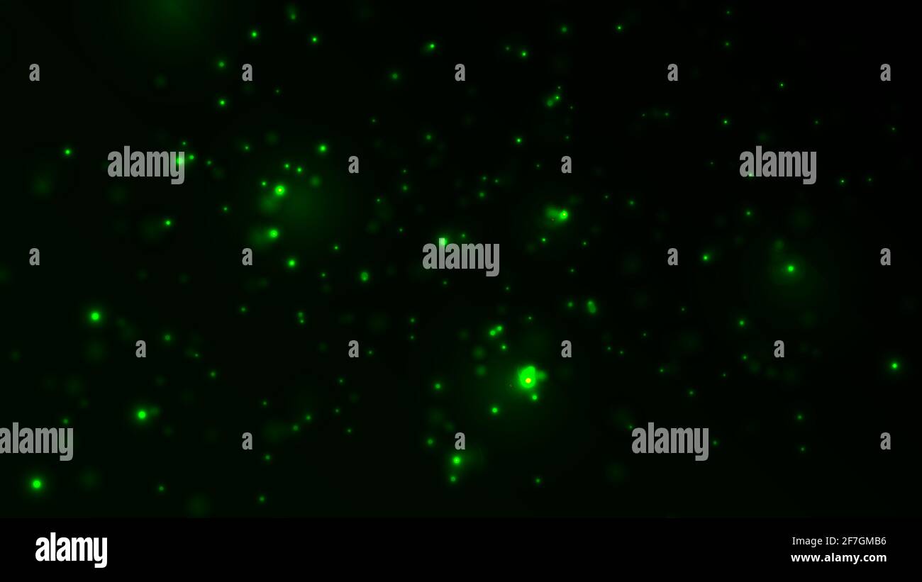 Green Light Spark Particles. Beautiful abstract background. Vector ...