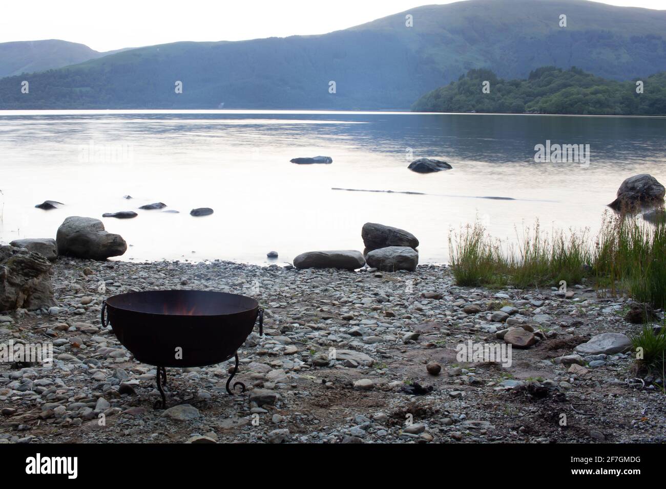 Early morning at the campsite Stock Photo - Alamy
