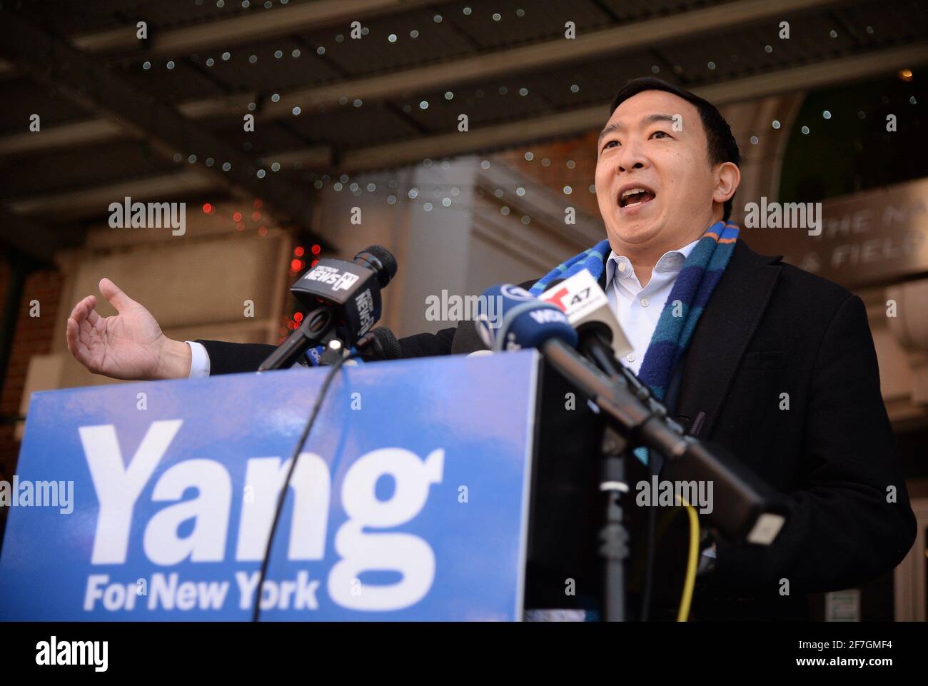 New York, NY, USA. 6th Apr, 2021. Andrew Yang at a public appearance ...