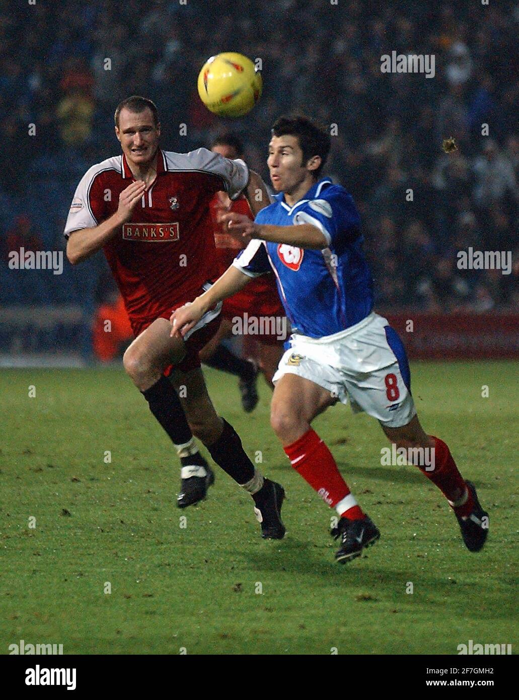 POMPEY SUB MARK BURCHILL (N0 8) EVADES A CHALLENGE FROM DANNY HAY FOR ...