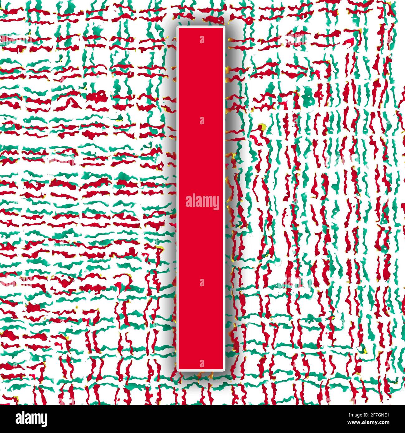 square graphic with a colorful uppercase character I as a capital ...