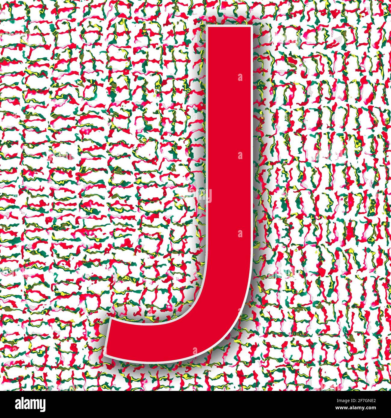 square graphic with a colorful uppercase character J as a capital ...