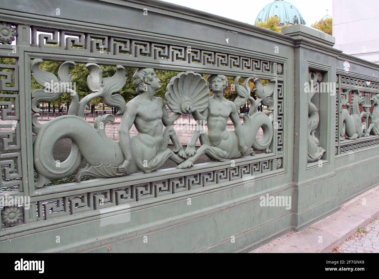 decorated rail of a bridge (schlossbrucke) in berlin (germany Stock ...