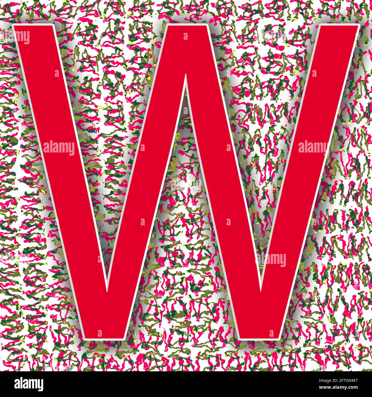 square graphic with a colorful uppercase character W as a capital ...