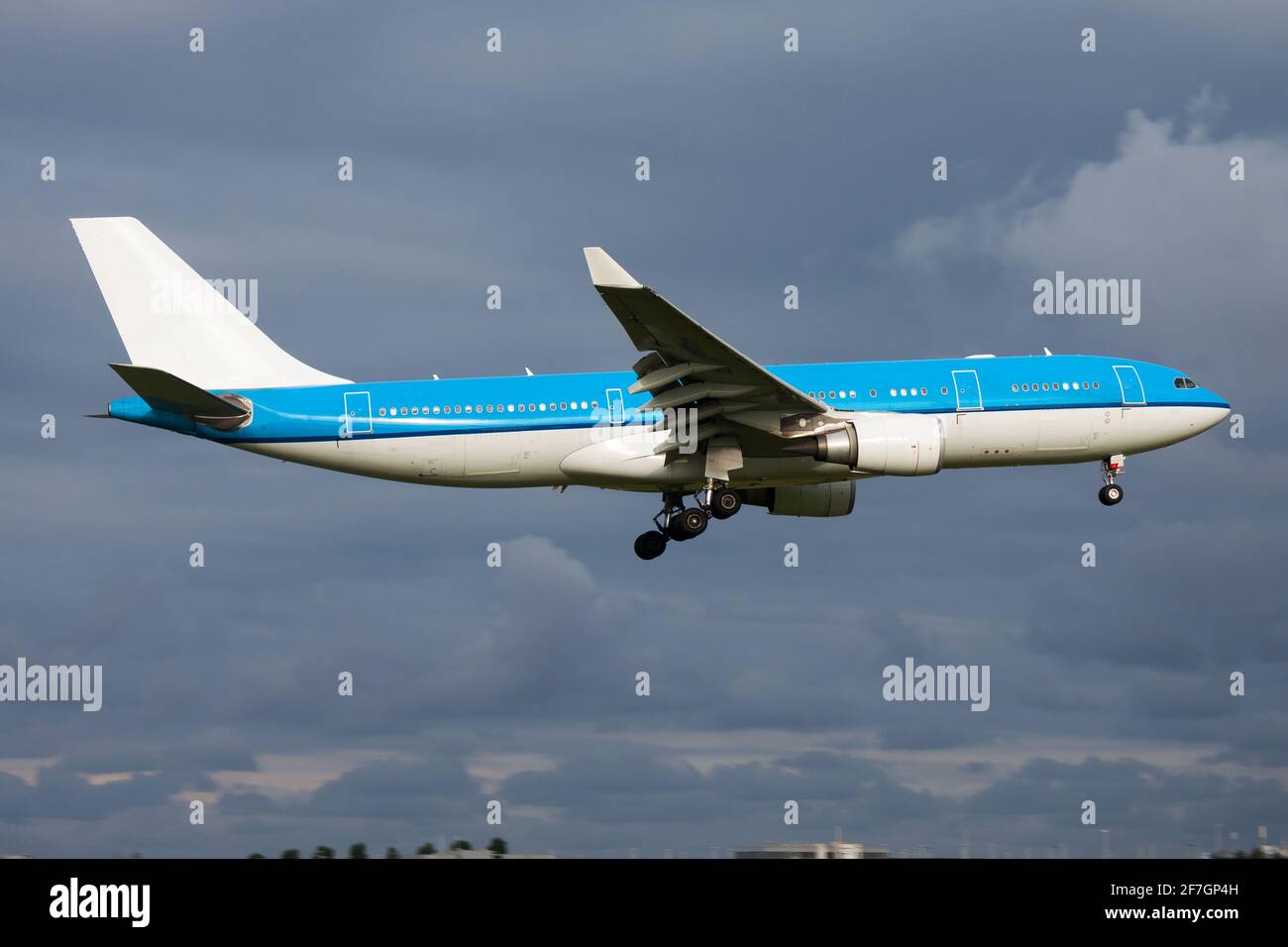 Untitled airplane. Passenger plane. Aircraft without title at airport ...