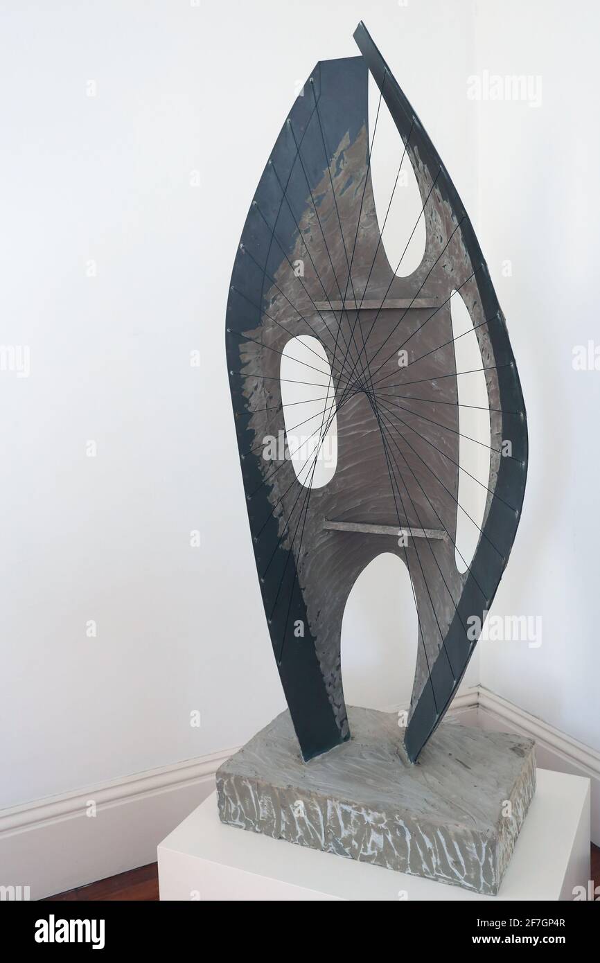 Hepworth's sculpture Winged Figure 1957 at the Barbara Hepworth Museum ...