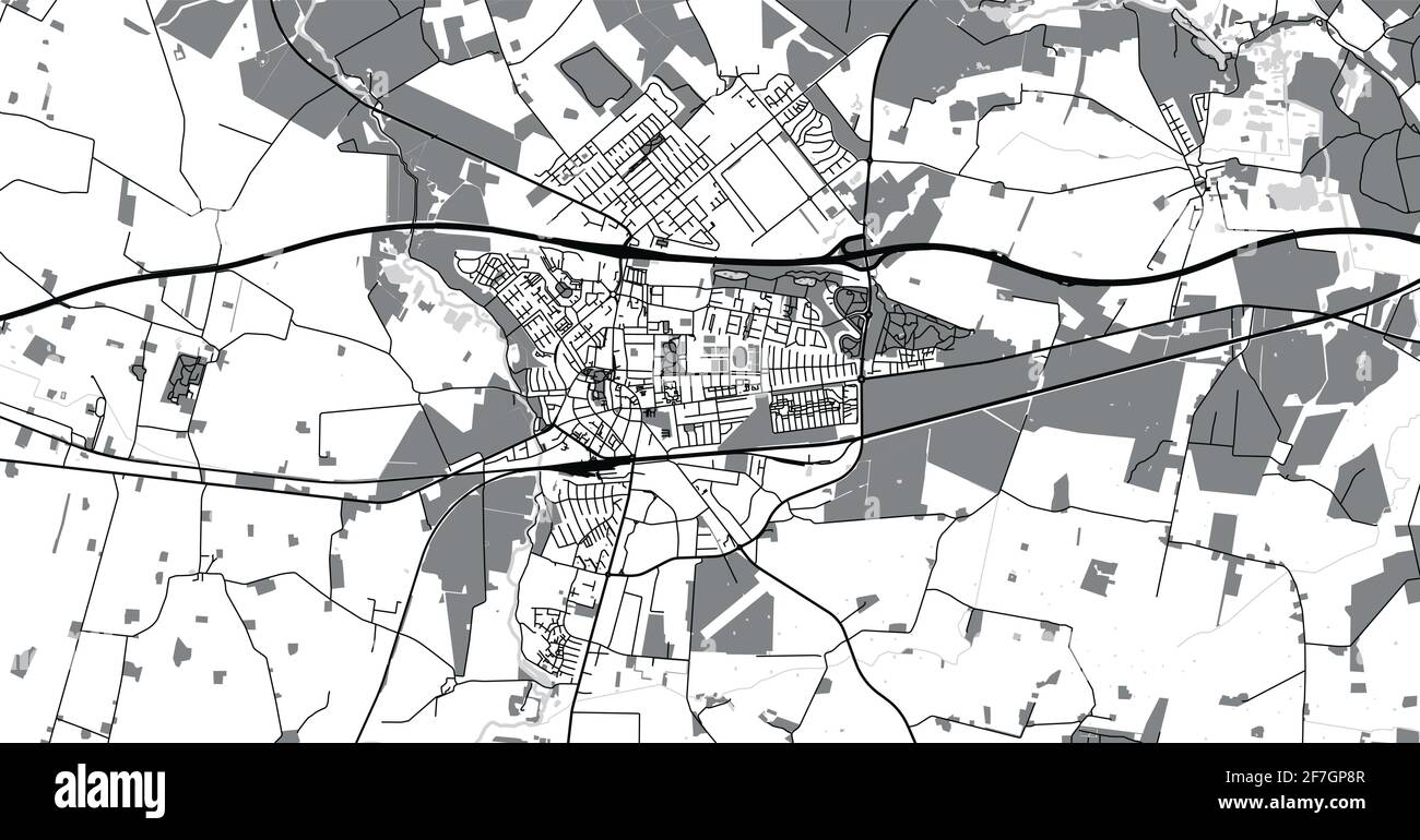 Urban vector city map of Ringstead, Denmark Stock Vector Image & Art ...