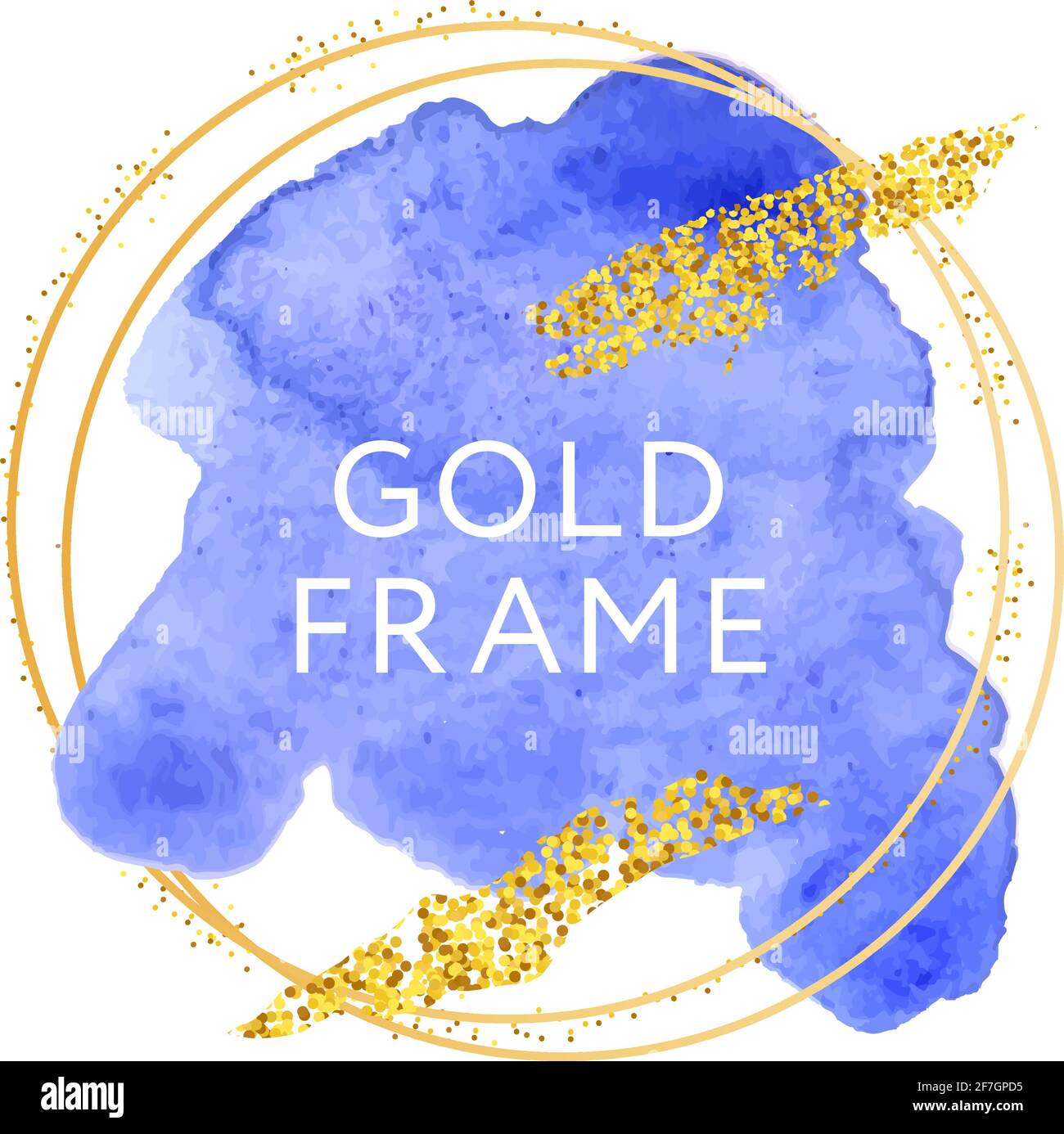 Blue square. Abstract stylish watercolor background. Vector Stock ...