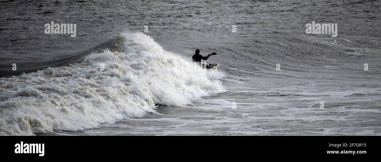 Surfing on the River Tyne Tynemouth, England, UK, United Kingdom Stock ...