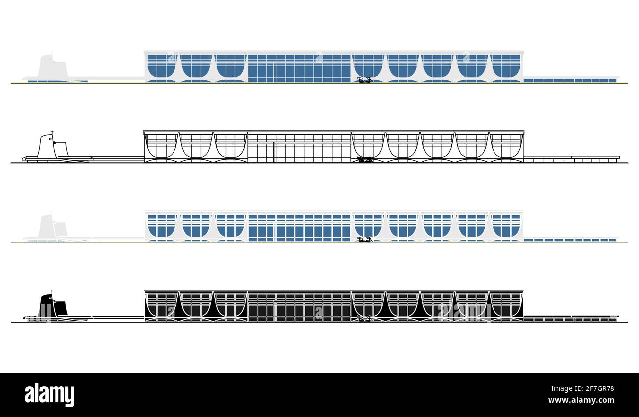 Palace of Alvorada in Brasilia, Brazil Stock Vector Image & Art - Alamy