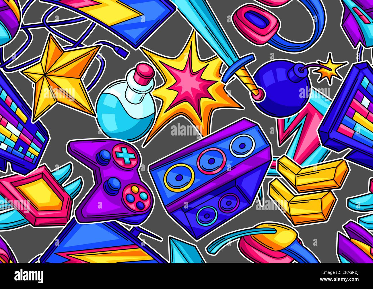 Computer gaming background texture Stock Vector Images - Alamy