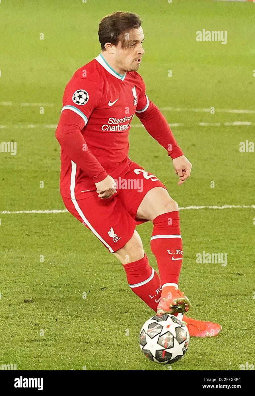Liverpool FC's Xherdan Shaqiri during UEFA Champions League Quarter ...