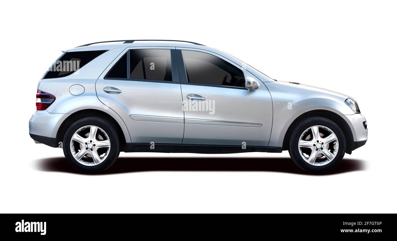 Premium SUV car, side view isolated on white background Stock Photo - Alamy