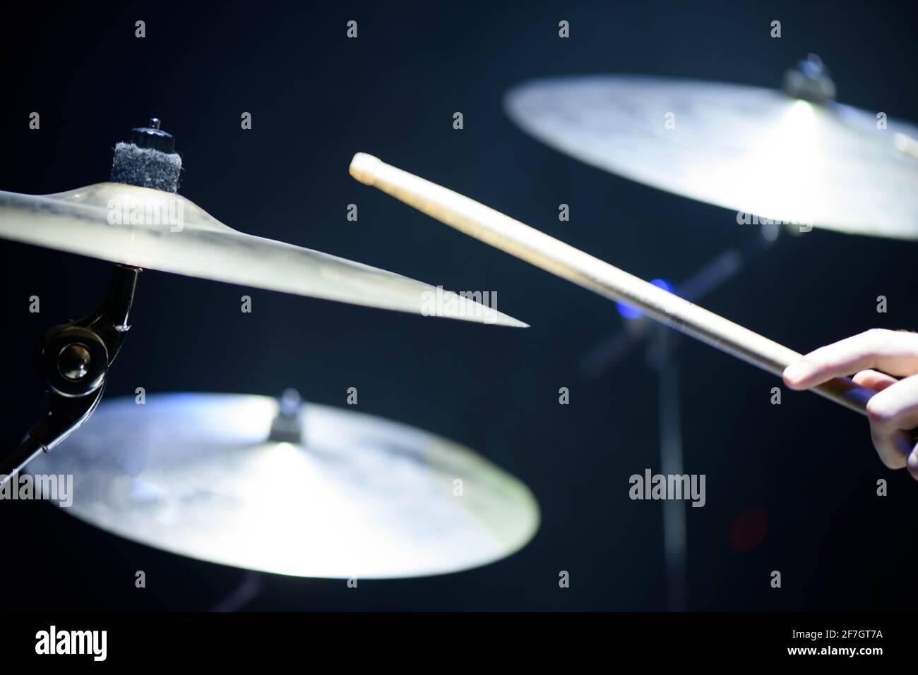 Concert stage with instruments set up hi-res stock photography and ...