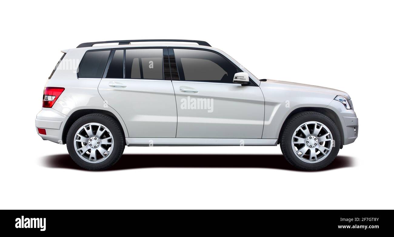 Premium SUV car, side view isolated on white background Stock Photo - Alamy