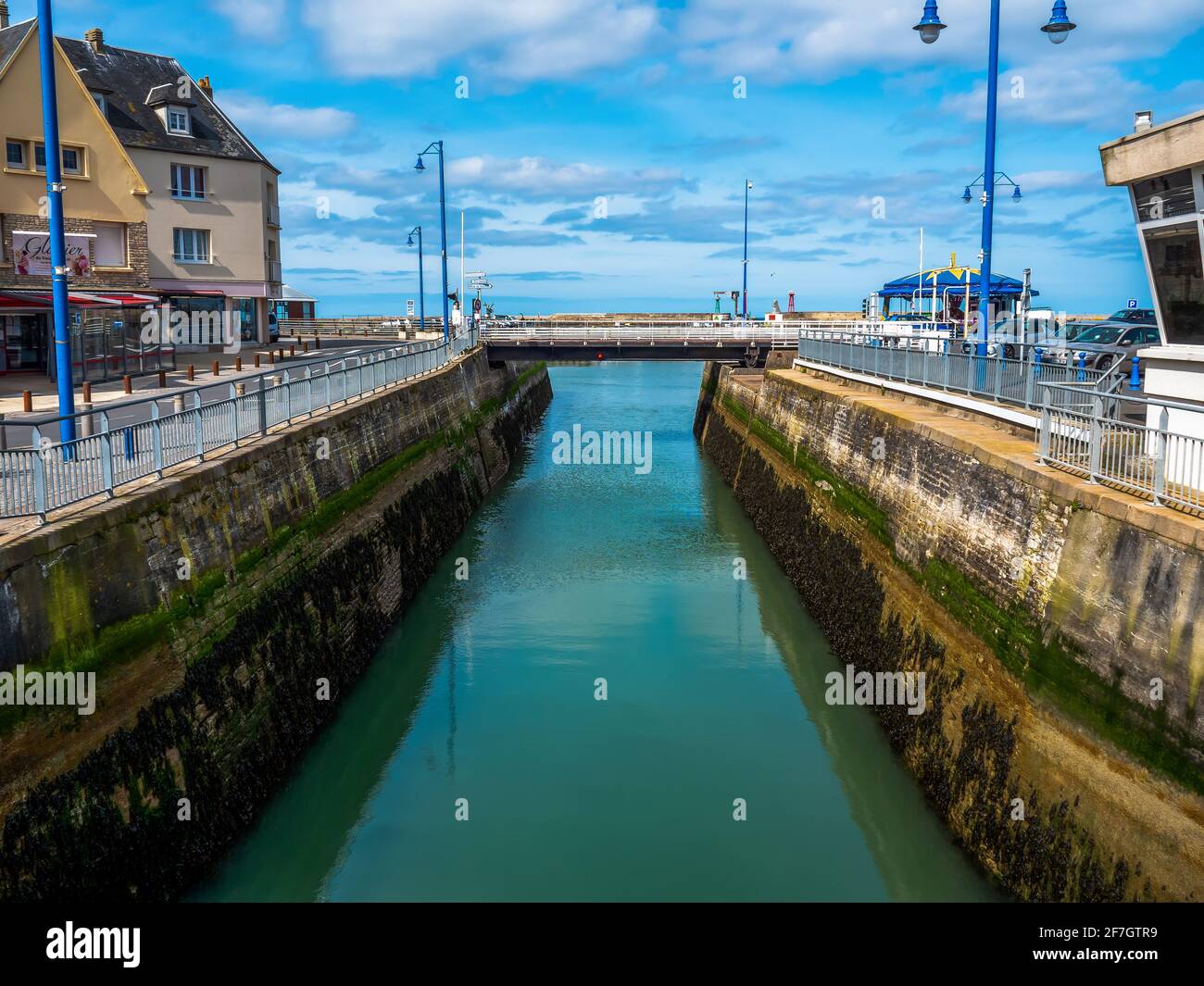 Port-en-Bessin-Huppain, France, March 2021. View of Water Tame for ...