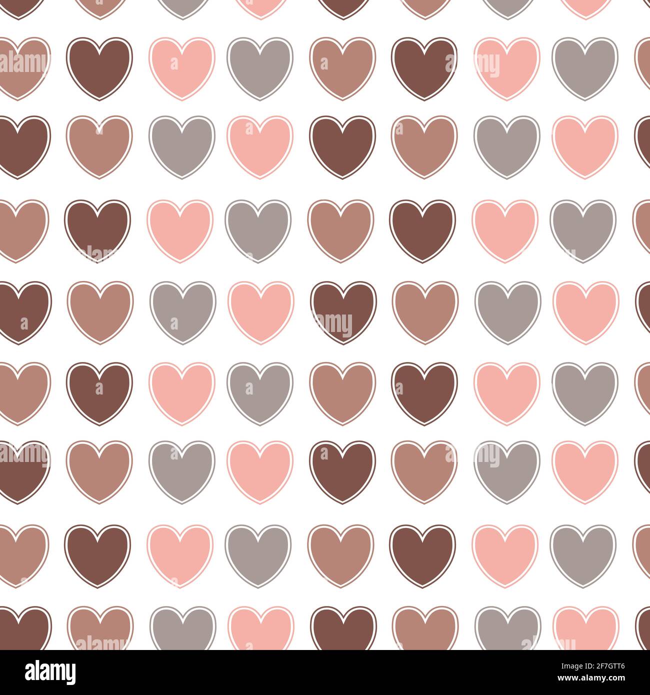 Pattern with pastel hearts. Vector illustration Stock Vector Image ...