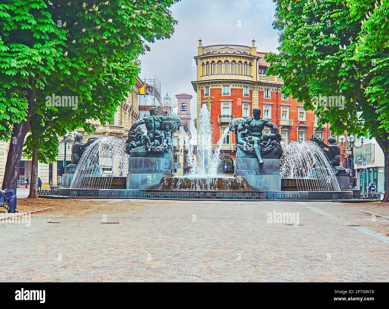 The picturesque Angelica Fountain with sculpture groups, representing ...