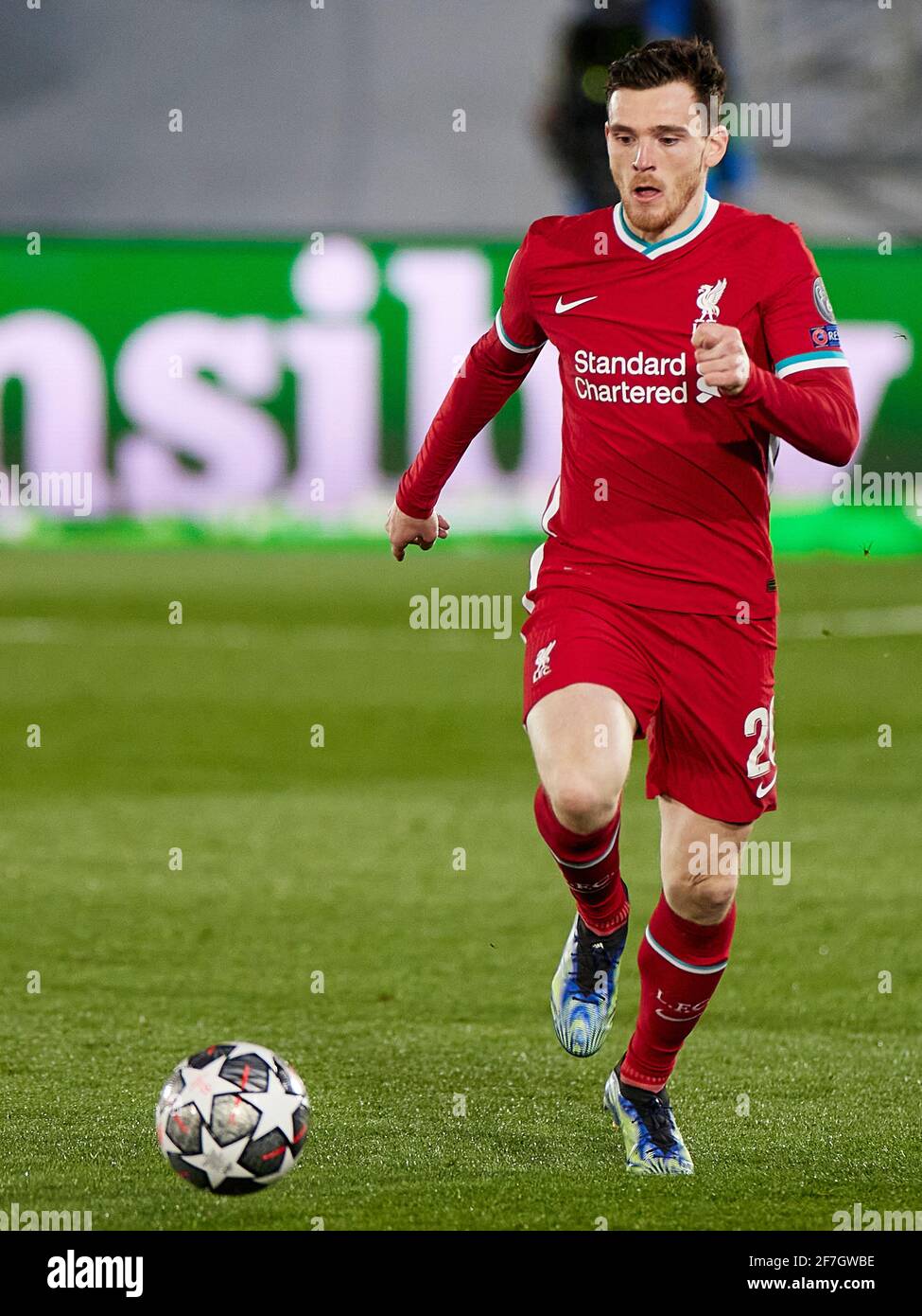 Andy Robertson of Liverpool FC during the Champions League match, 1/4 ...