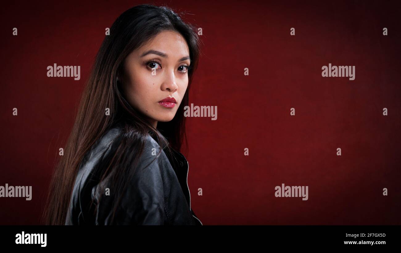 Young Asian woman in profile Stock Photo - Alamy