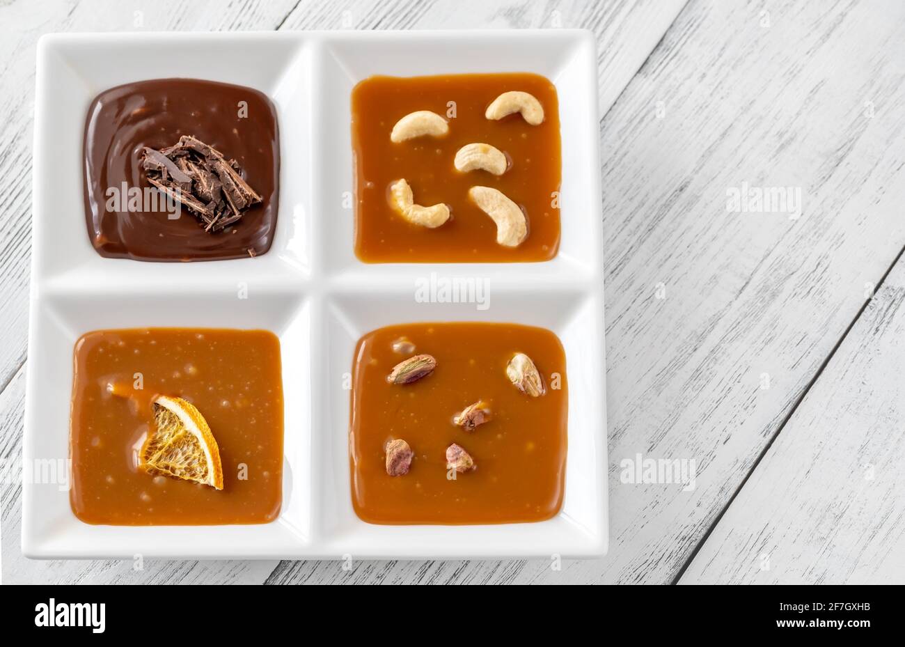 Assortment of caramel with differents kinds of caramel Stock Photo - Alamy