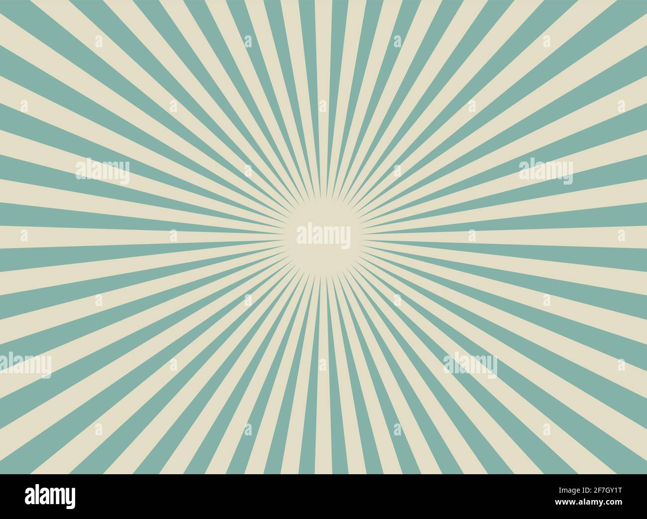 Sunlight wide retro faded background. blue and beige color burst ...