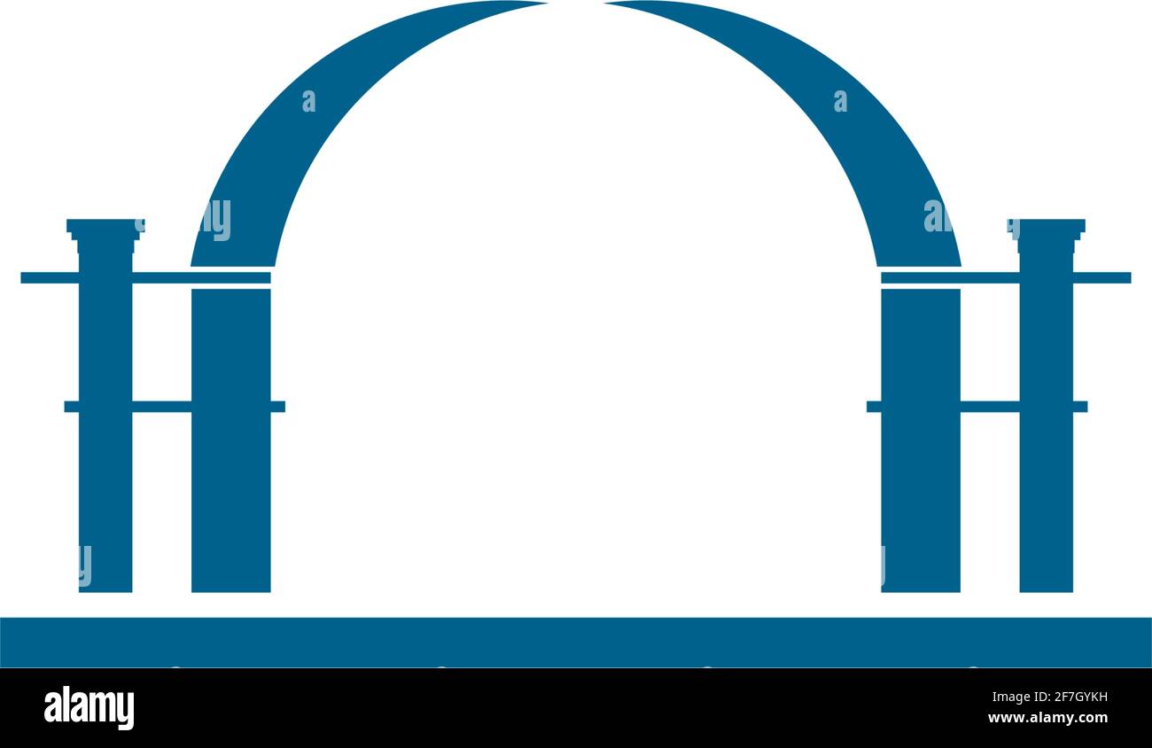 Gate icon logo flat design vector template illustration Stock Vector ...