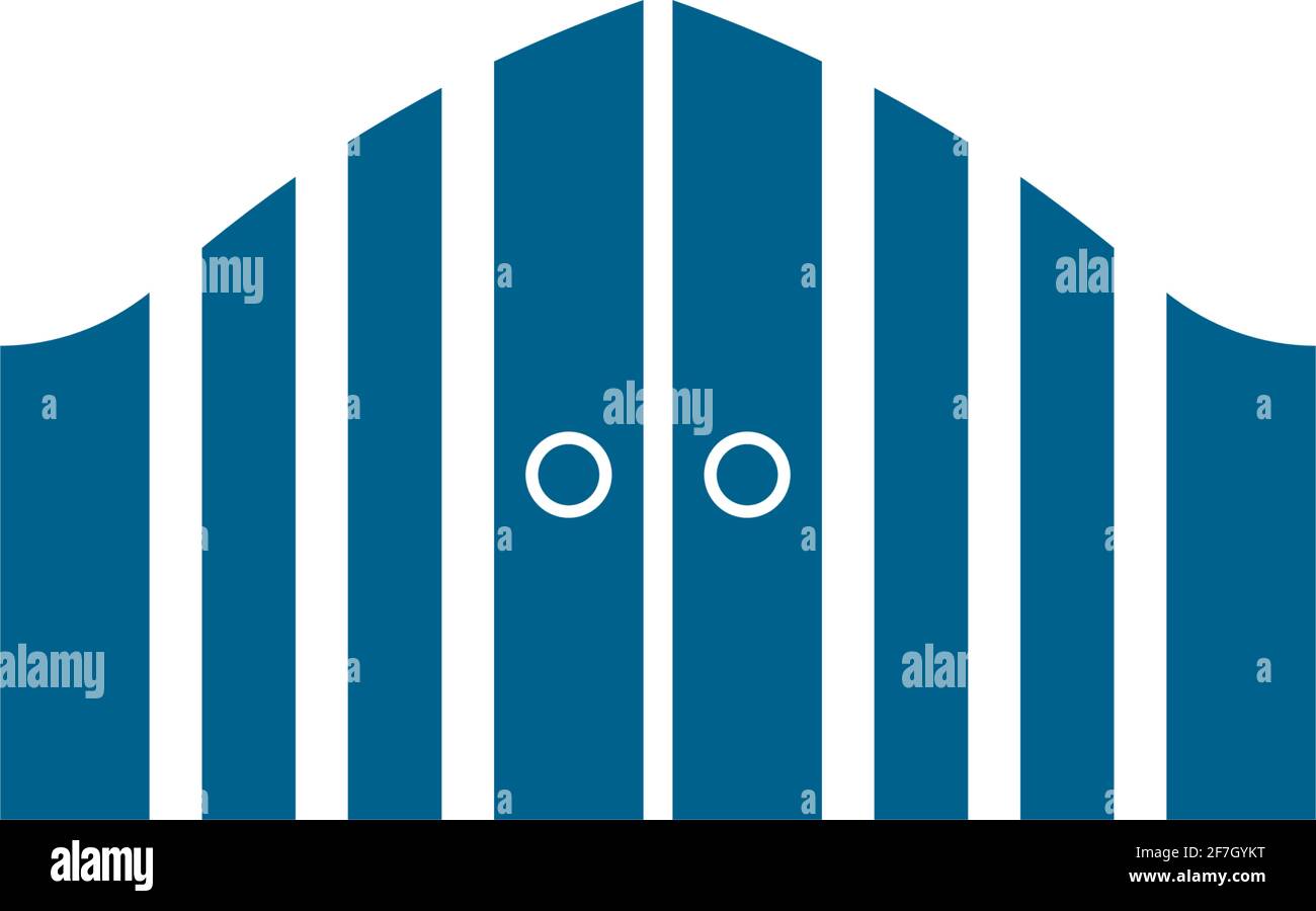 Gate icon logo flat design vector template illustration Stock Vector ...