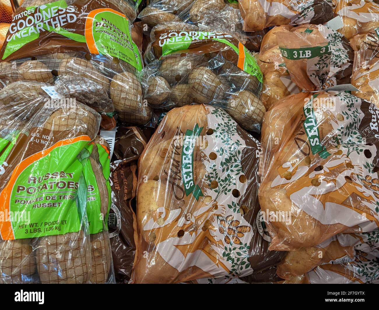 Various Potatoes Available for Purchase Stock Photo - Alamy