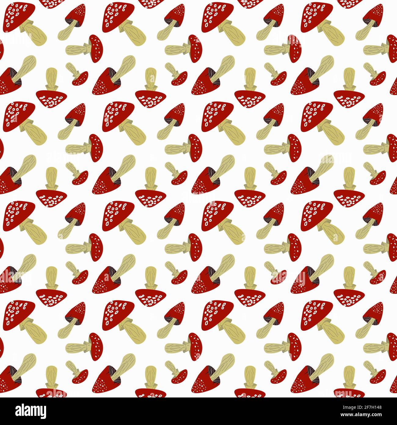 Pattern with red toadstool Stock Vector Image & Art - Alamy