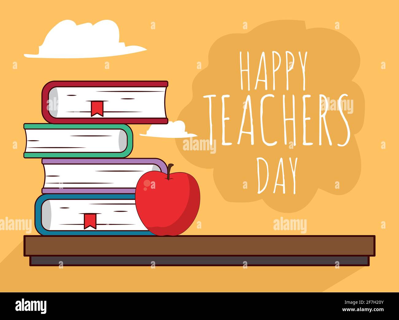 teachers day poster with books Stock Vector Image & Art - Alamy