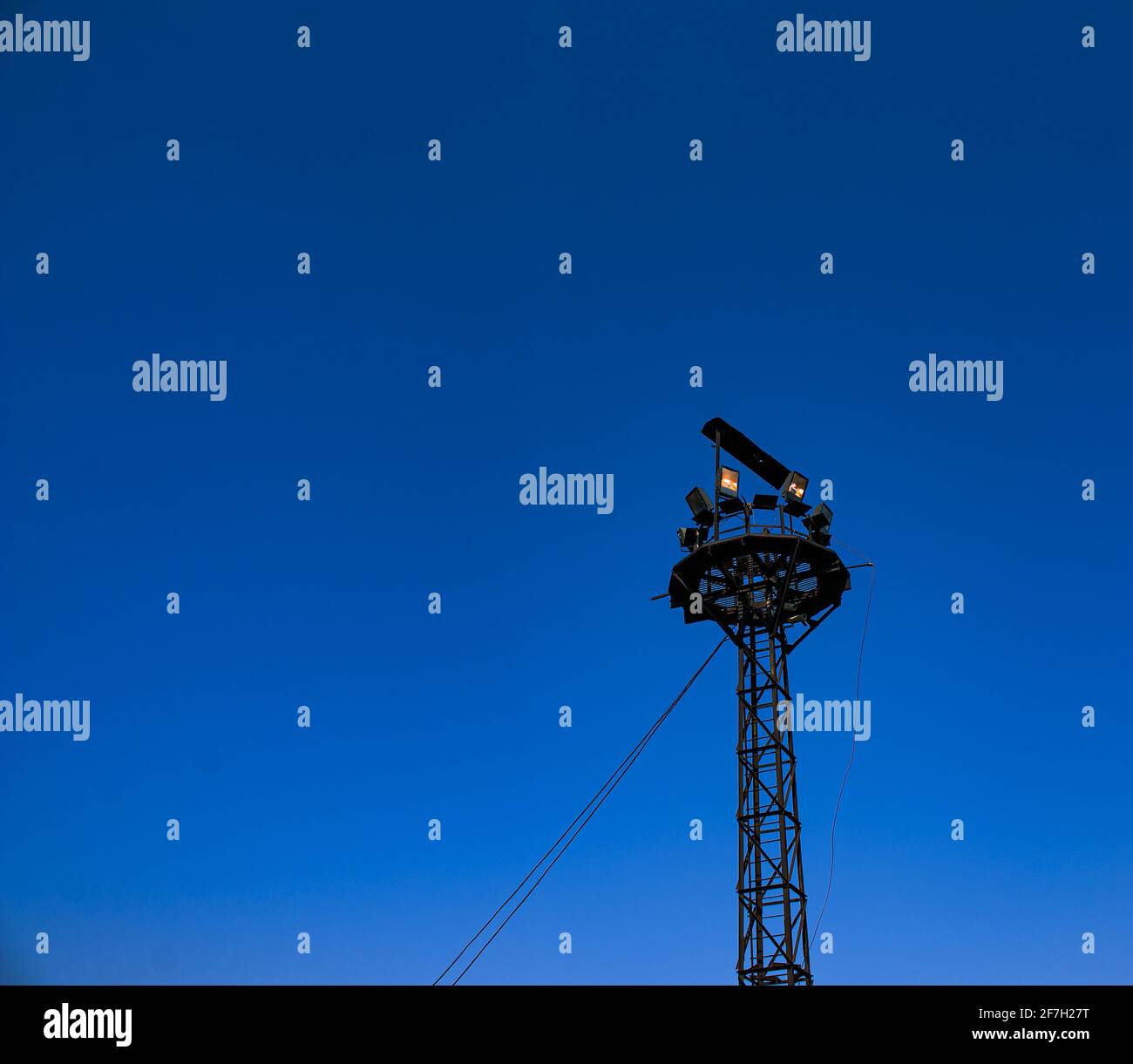 Industrial street lamp searchlight. It is used to illuminate production ...