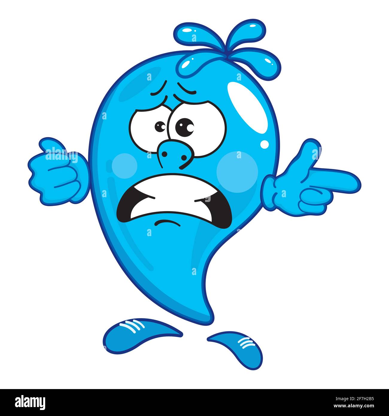 Water Drop Cartoon Mascot Character. Cute natural phenomena in cartoon ...
