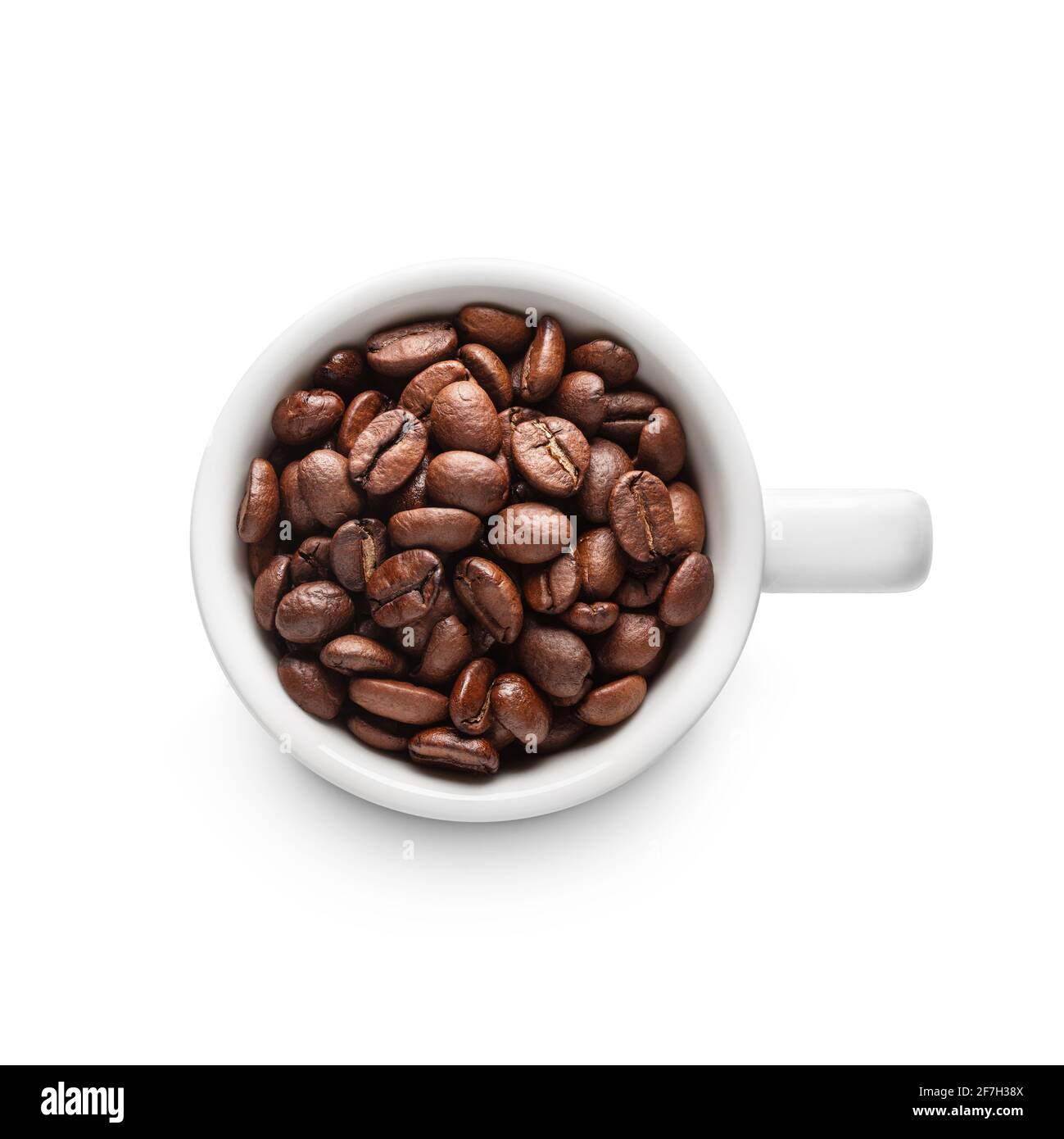 Cup tasty coffee beans Cut Out Stock Images & Pictures - Alamy