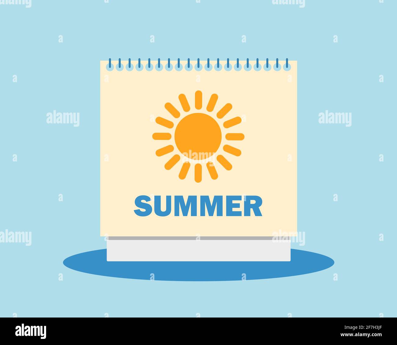 Summer on the calendar page - season and seasonal rhythm through the ...
